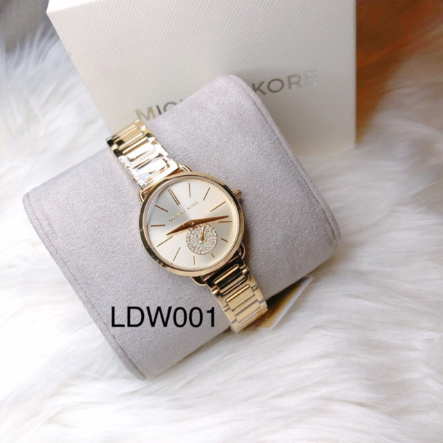 ของแท้ 100% ซื้อ Michael Kors ดูตารางหญิง MK พร้อมแผ่นดิสก์เพชรหน้าปัด ...