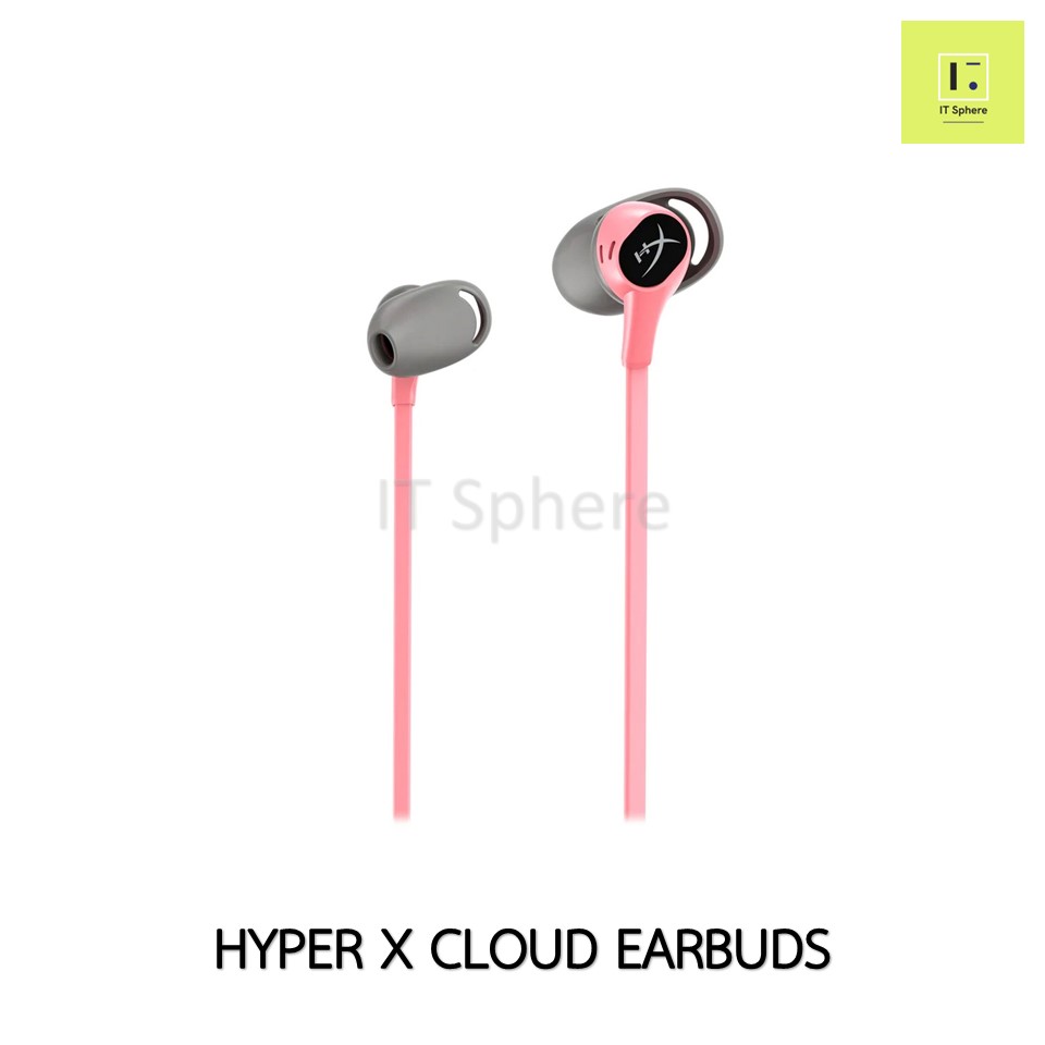 หูฟัง HYPER X EARBUDS ประกัน 2 ปี สีแดง // สีชมพู (HEADPHONES CLOUD ...