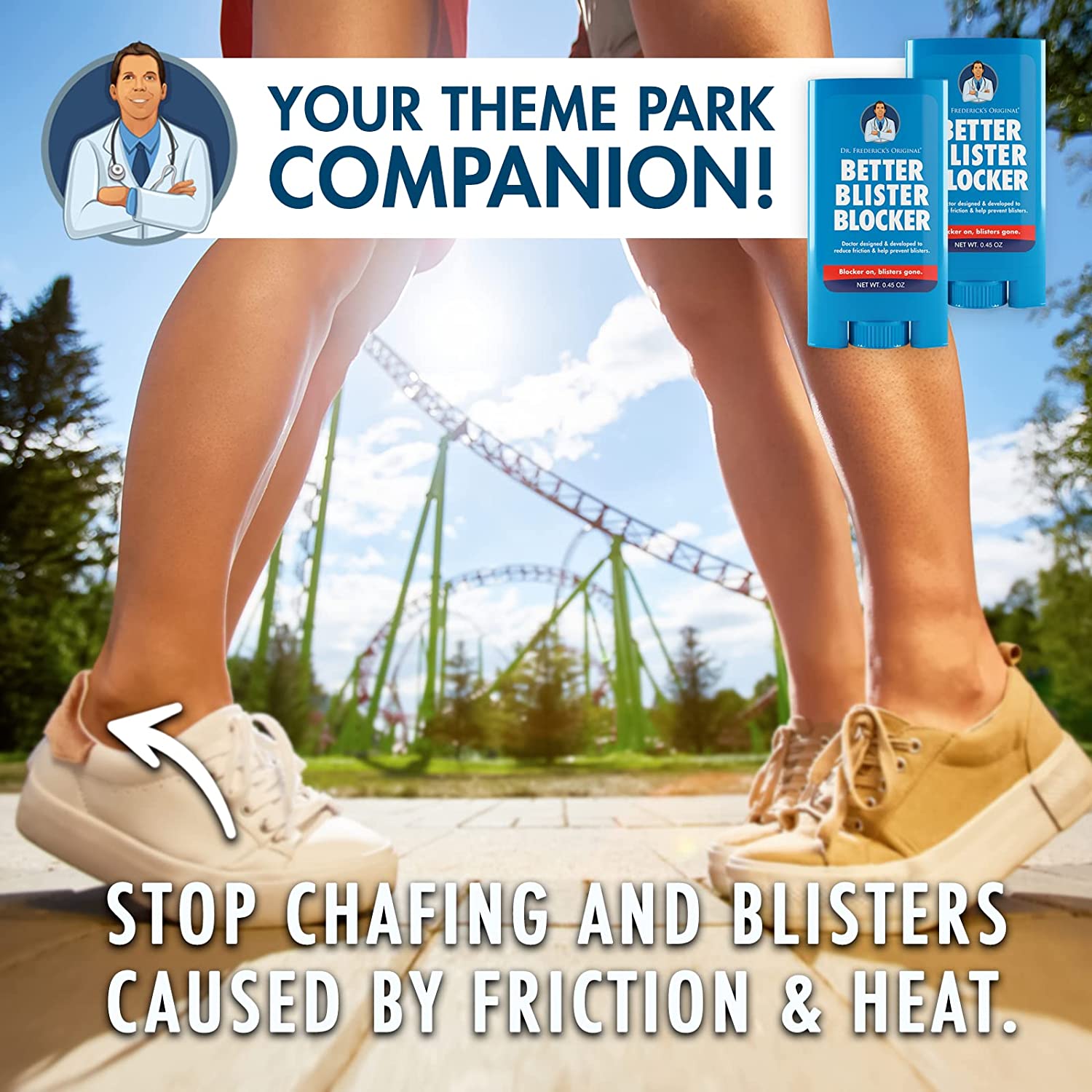 Dr. Fredericks Original Better Blister Blocker Stick for Feet Ankles 2 ...