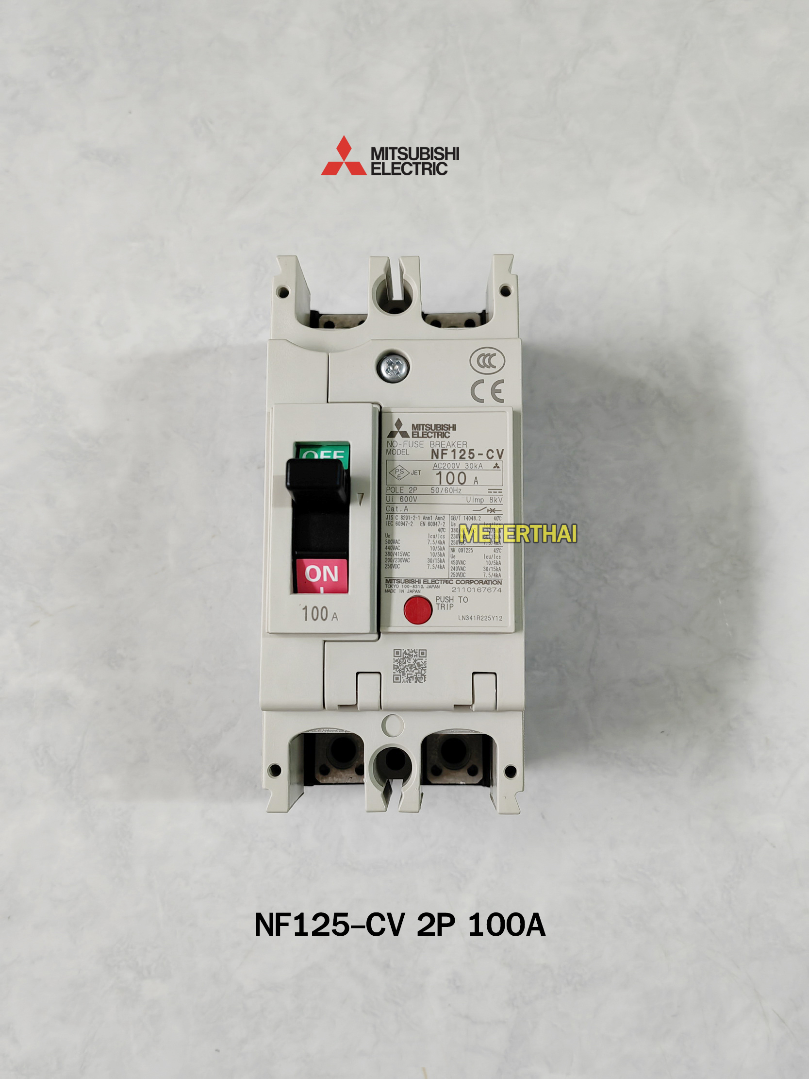 MITSUBISHI MCCB NF125-CV 2P 100A เบรคเกอร์มิตซูบิชิแท้ | Lazada.co.th