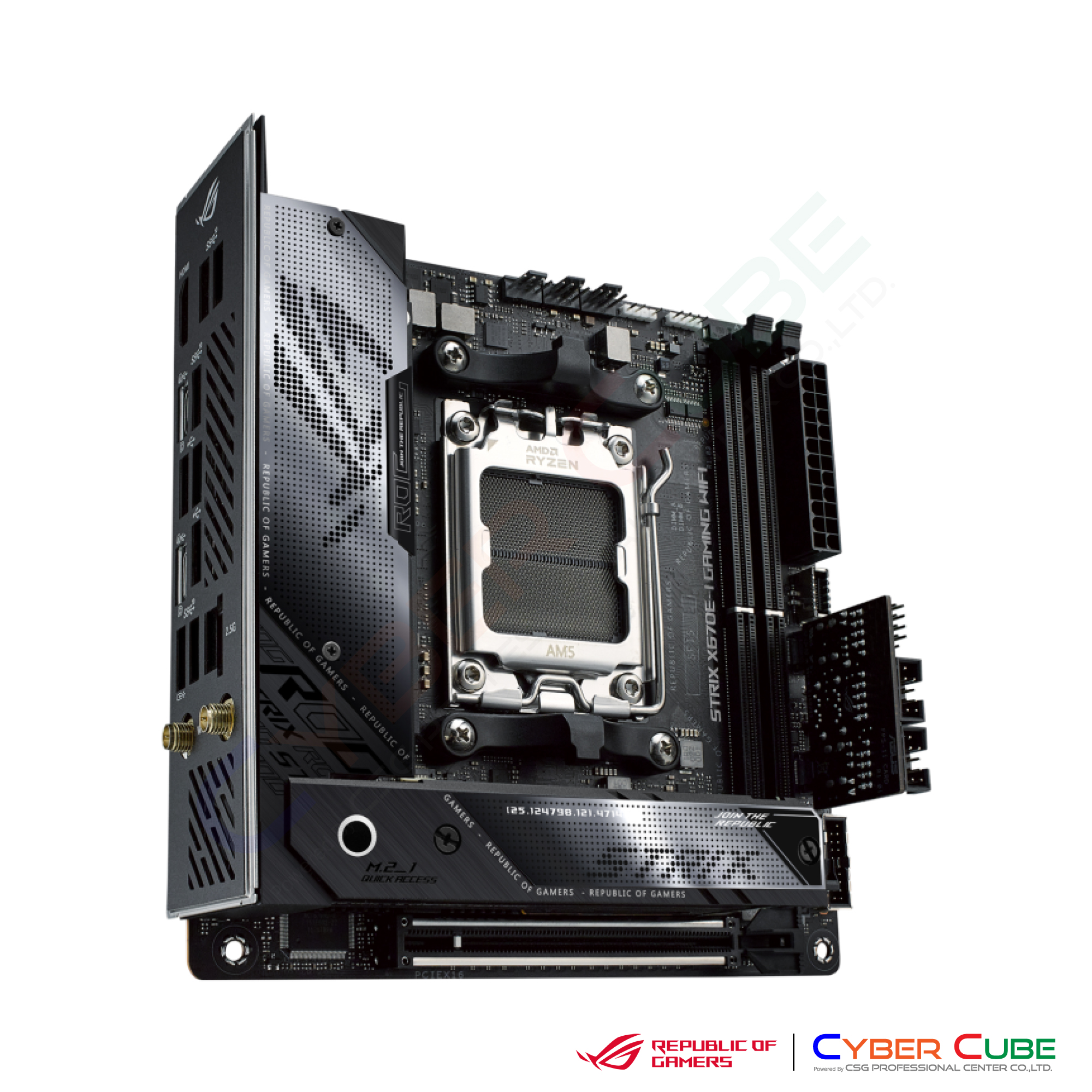 ASUS ROG STRIX X670E-I GAMING WIFI MAINBOARD (เมนบอร์ด) AMD Ryzen 7000 ...