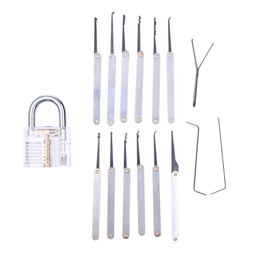 Local Delivery 17pcs Training Practice Lock Pick Padlock Picking ...