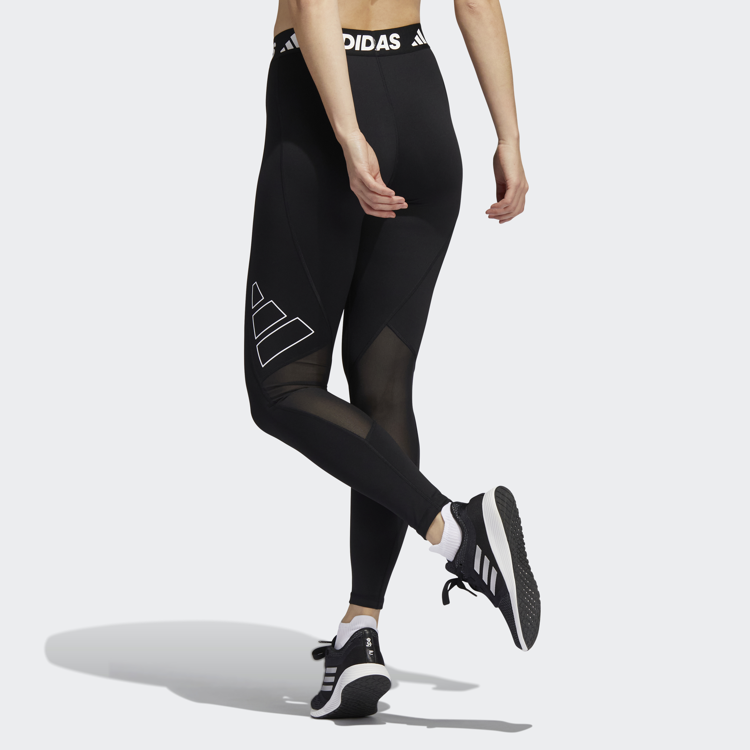 adidas TRAINING Techfit Logo Graphic Long Tights Women Black H64224 ...