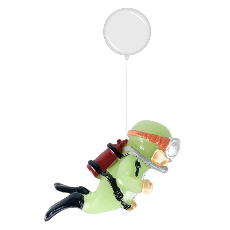 Fish Tank Decorations Luminous Floating Diver Aquarium Decorations ...