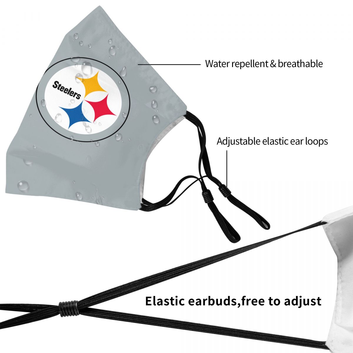 Pittsburgh Steelers Logo NFL Protective Unisex Face Mouth Mask1 Fancy ...