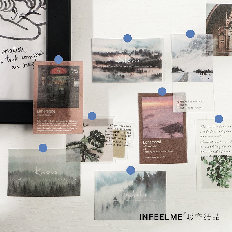 Infeel.me 40sheets Ins Beautiful Landscape Sticker Scrapbooking DIY ...
