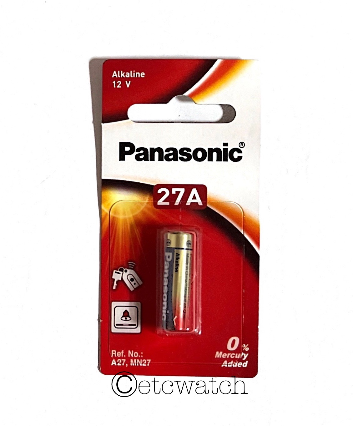 ถ่านอัลคาไลน์ Panasonic ถ่านรีโมทรถยนต์ ถ่านกริ่งไร้สาย 27A A27 LRV27A ...