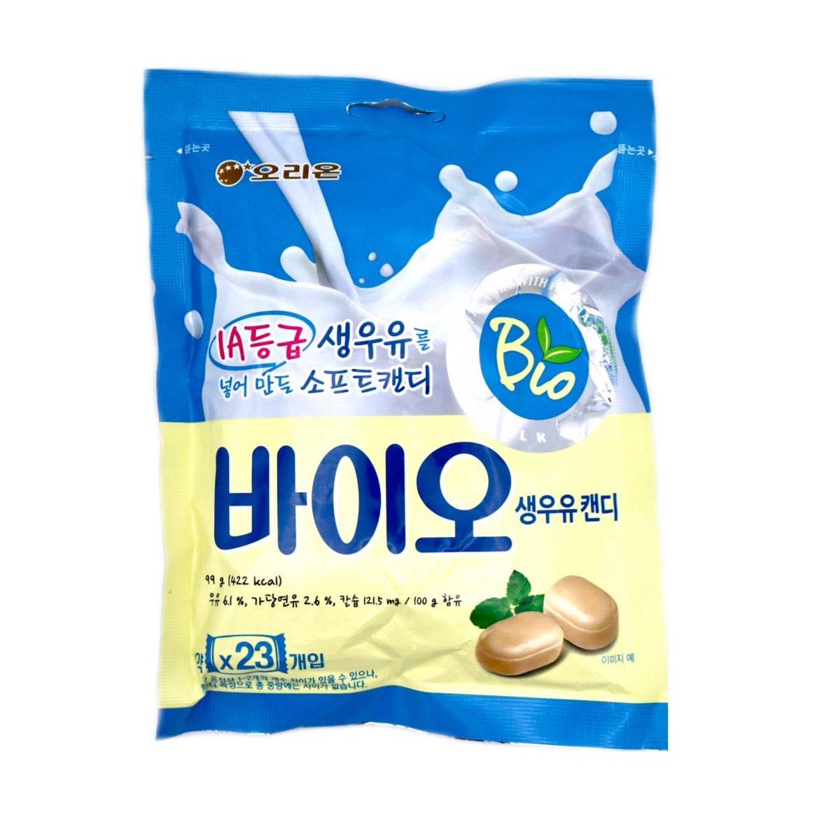 ลูกอมเกาหลี รสนมผลไม้ และรสนม orion bio candy fruit juice flavor and ...