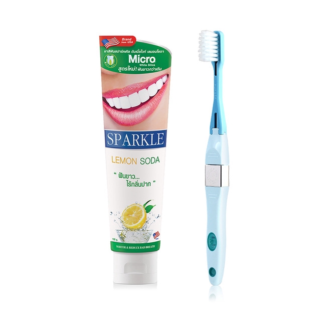 Sparkle Travel Set 2 Items (White Toothbrush + Toothpaste 20g SK0172 ...