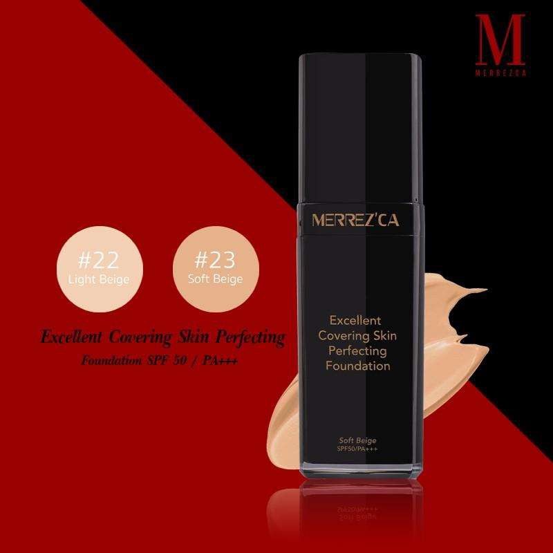 1แถม1 รองพื้น แถม แปรง Merrezca Excellent Covering Skin Perfecting ...