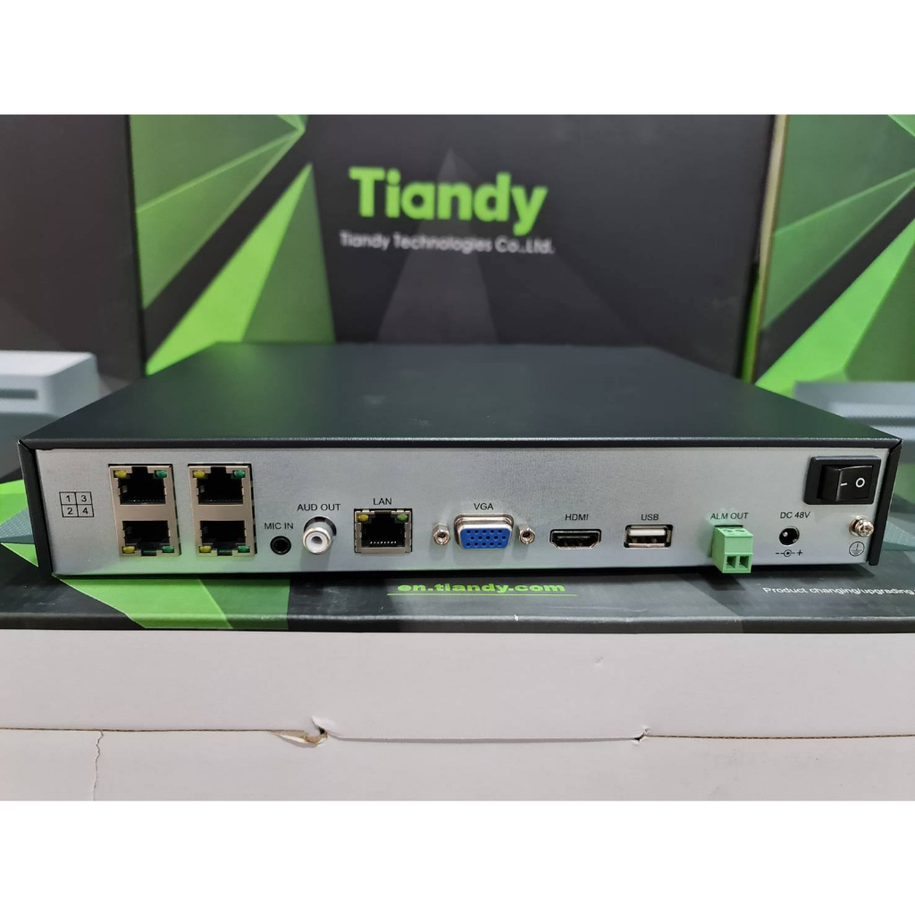 Tiandy NVR 5Ch 4PoE 1HDDเครื่องบันทึกสำหรับกล้องวงจรปิด ระบบเน็ตเวิร์ก ...