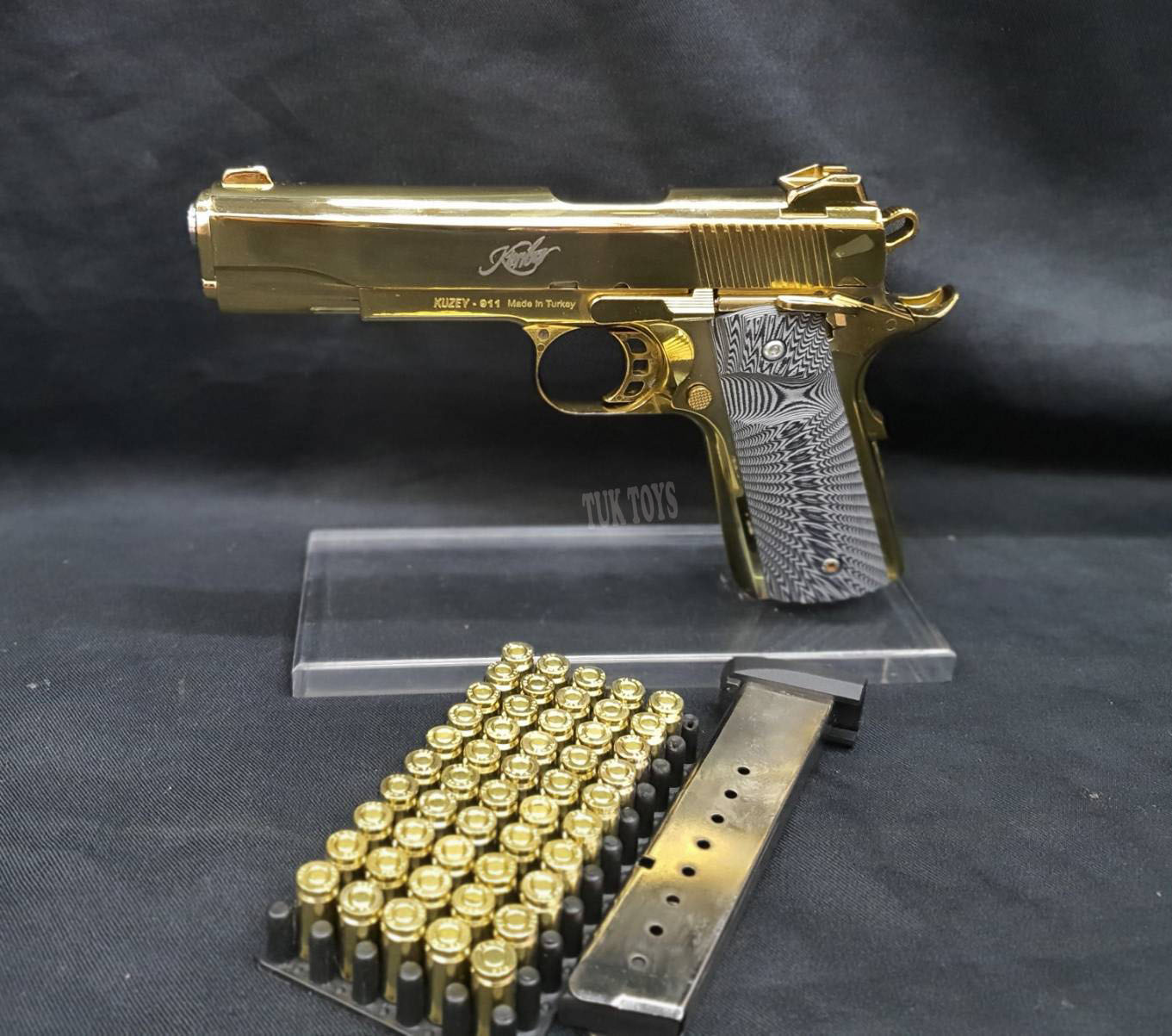 แบงค์ KUZEY 911 KIMBER PRO CARRY ii 9mm.P.A.K. ทอง 5 นิ้ว G10 เทา แถม ...