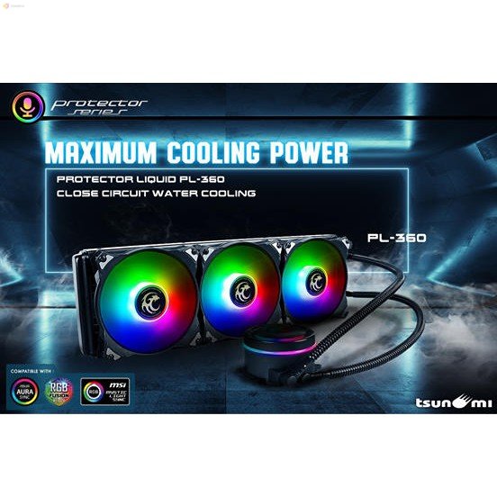 ลด 50 (พร้อมส่ง)ชุดน้ำปิด Tsunami Protector PL-360 (Protector Sound ...