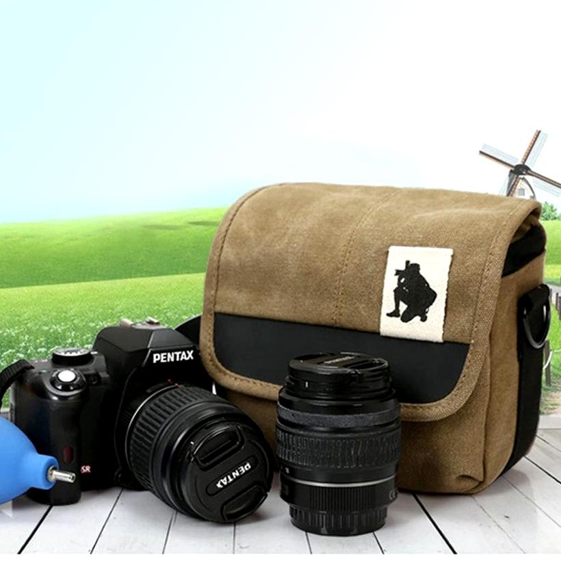 กระเป๋ากล้อง DSLR MirrorLess ผ้า Canvas มี 4 สีให้เลือกได้ DSLR camera ...