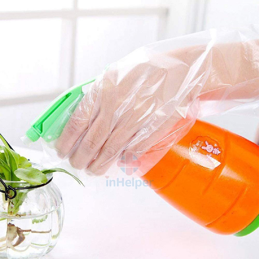 inHelper 100 ชิ้น ถุงมือพลาสติกใสอเนกประสงค์ ใช้แล้วทิ้ง Disposable ...
