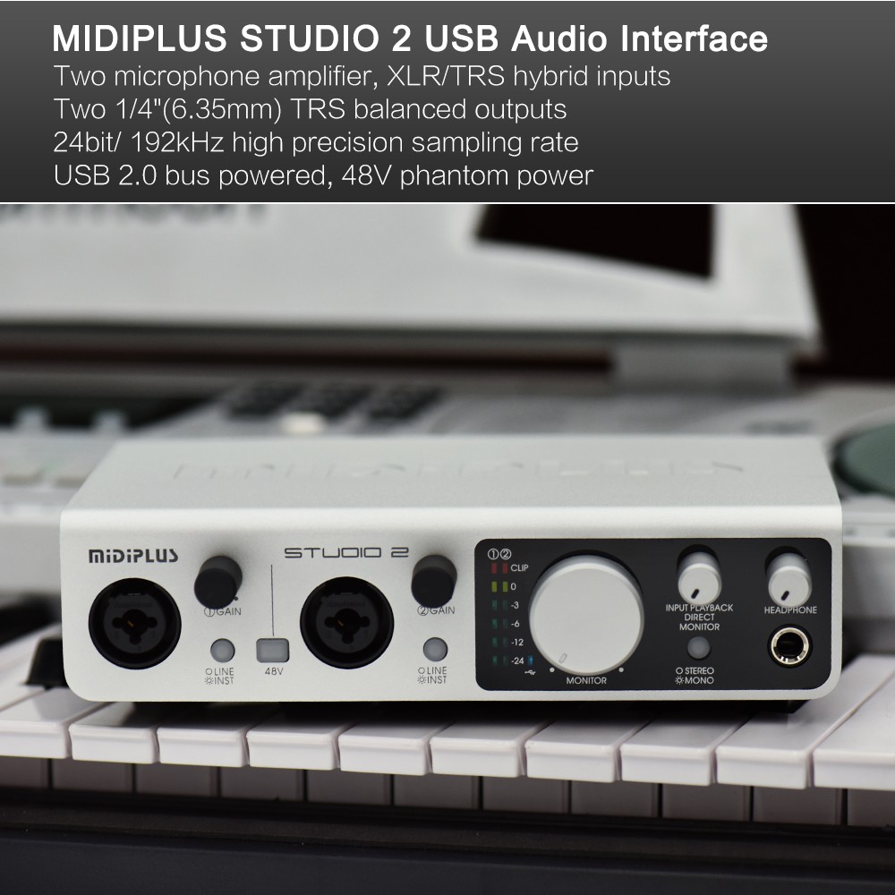 Audio Interface MIDIPLUS STUDIO 2 - Weapon Musician - ThaiPick