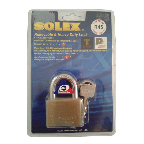 SOLEX แม่กุญแจคอสั้น รุ่น R45 | Lazada.co.th