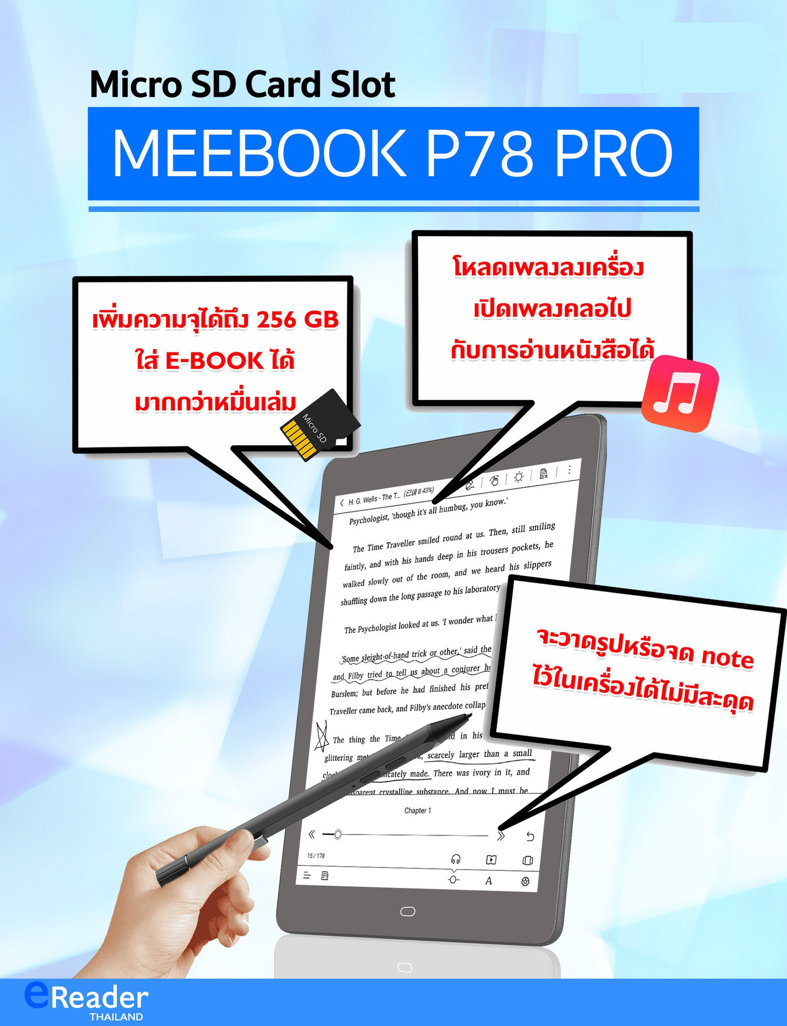 Meebook P78 Pro eBook Reader 2022 Edition - New 7.8 Eink (Android 11 ...