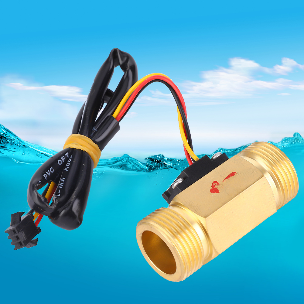 G3/4in Hall Effect Flow Rate Meter ด้ายชาย-ชาย 1 ~ 30L/min Flow Sensor ...