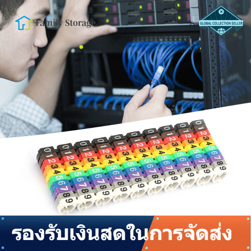 50Pcs Transparent Waterproof Cable Identification Tags Cable Tie Marker ...