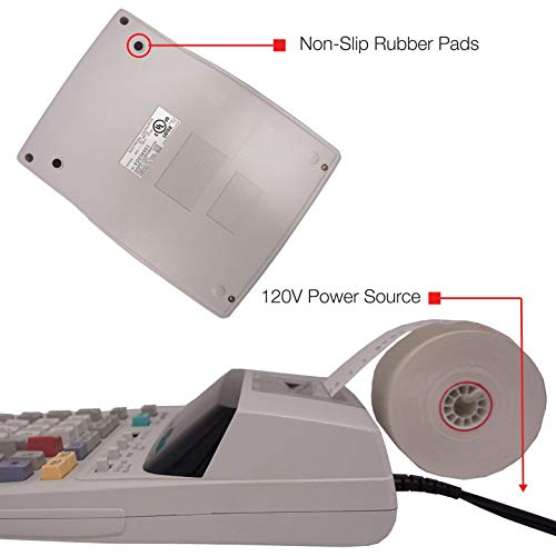 Sharp EL-1801V 2สีเครื่องคิดเลขแบบพิมพ์กระดาษ2.1เส้น/วินาที4 "สีดำ/สี ...