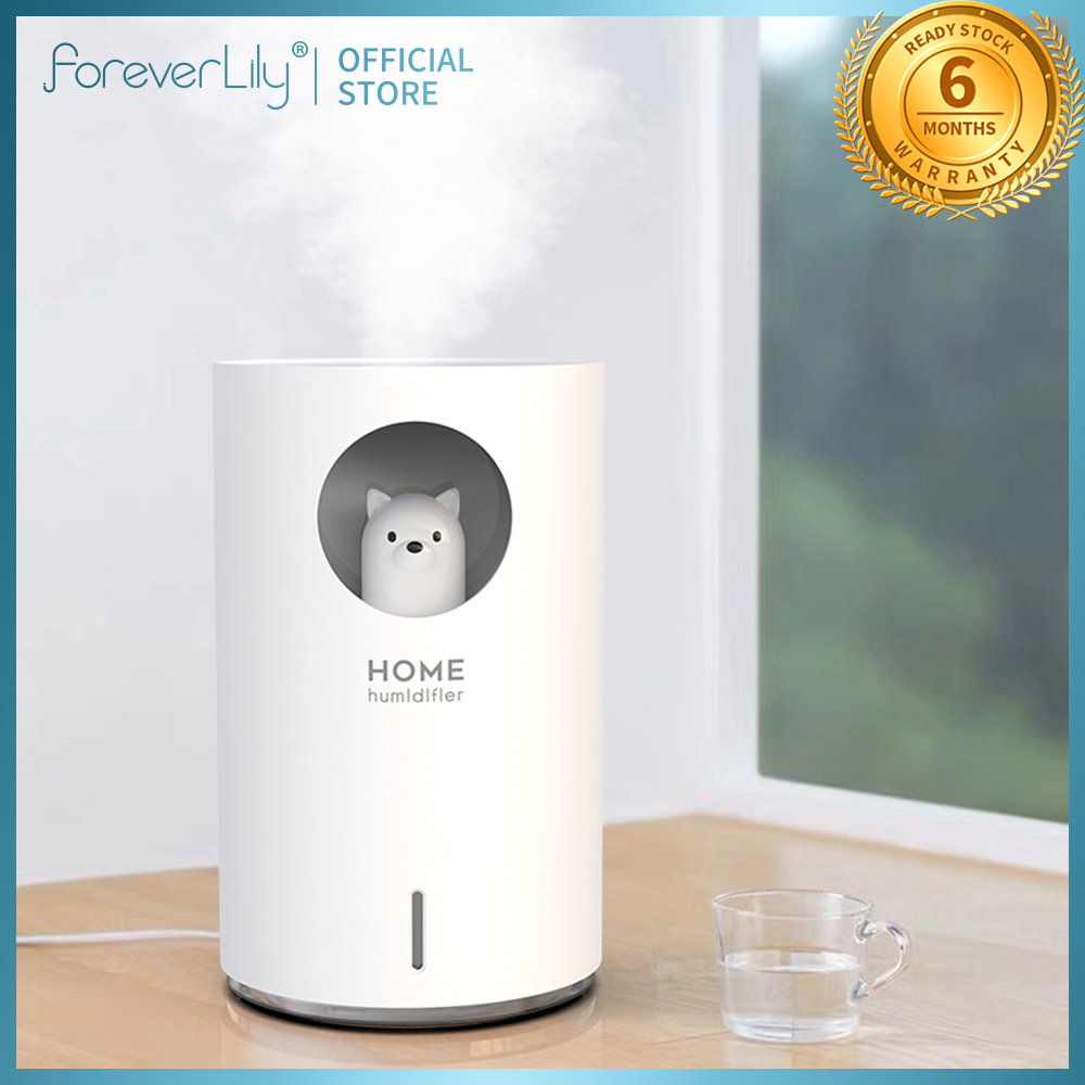 foreverlily เครื่องเพิ่มความชื้นในอากาศ USB เวลาสำคัญ เครื่องกระจาย ...