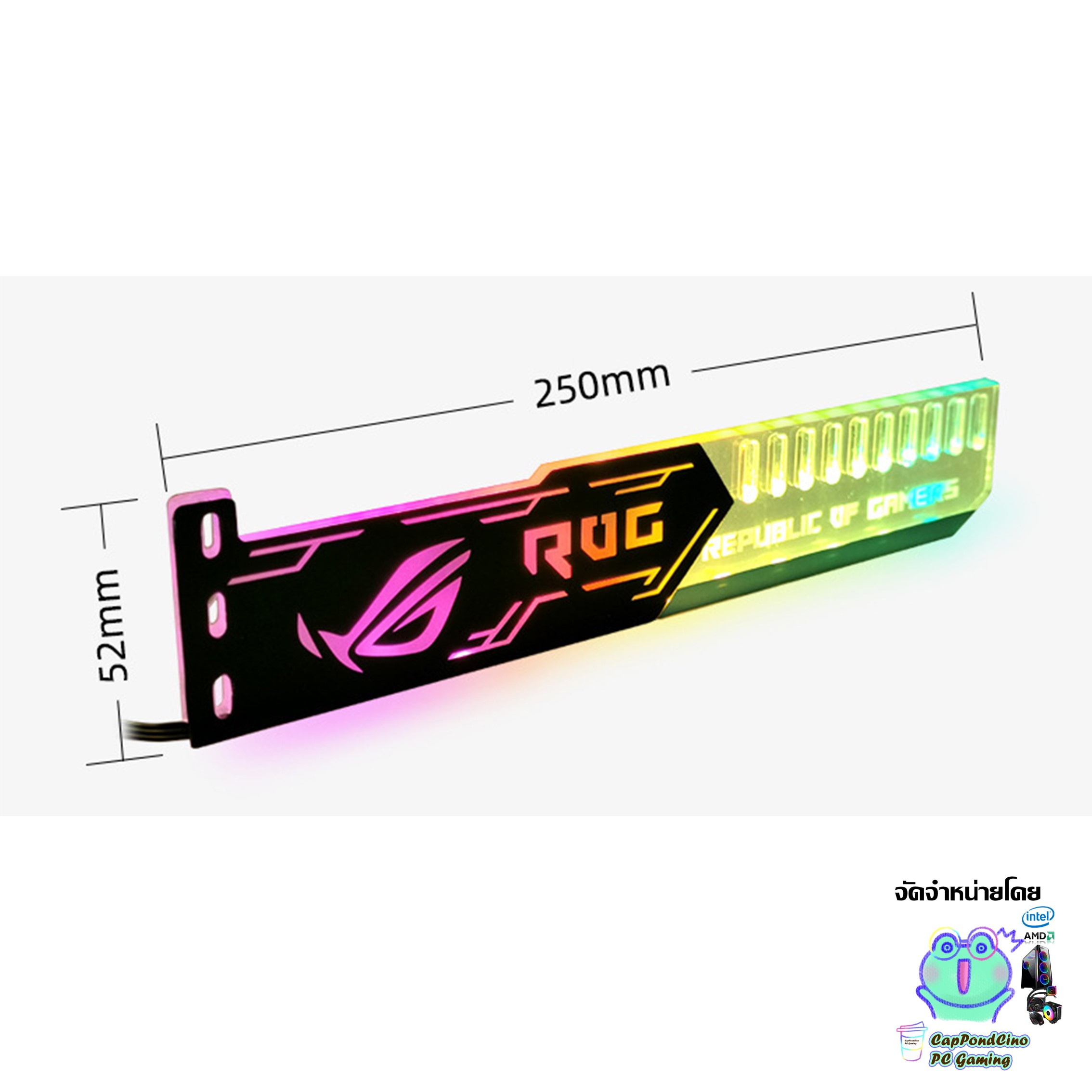 ROG RGB Set ชุดRGBแต่งคอมครบเซ็ท พัดลมRGB3ตัว+ค้ำการ์ดจอRGB ROG+แท่งไฟ ...