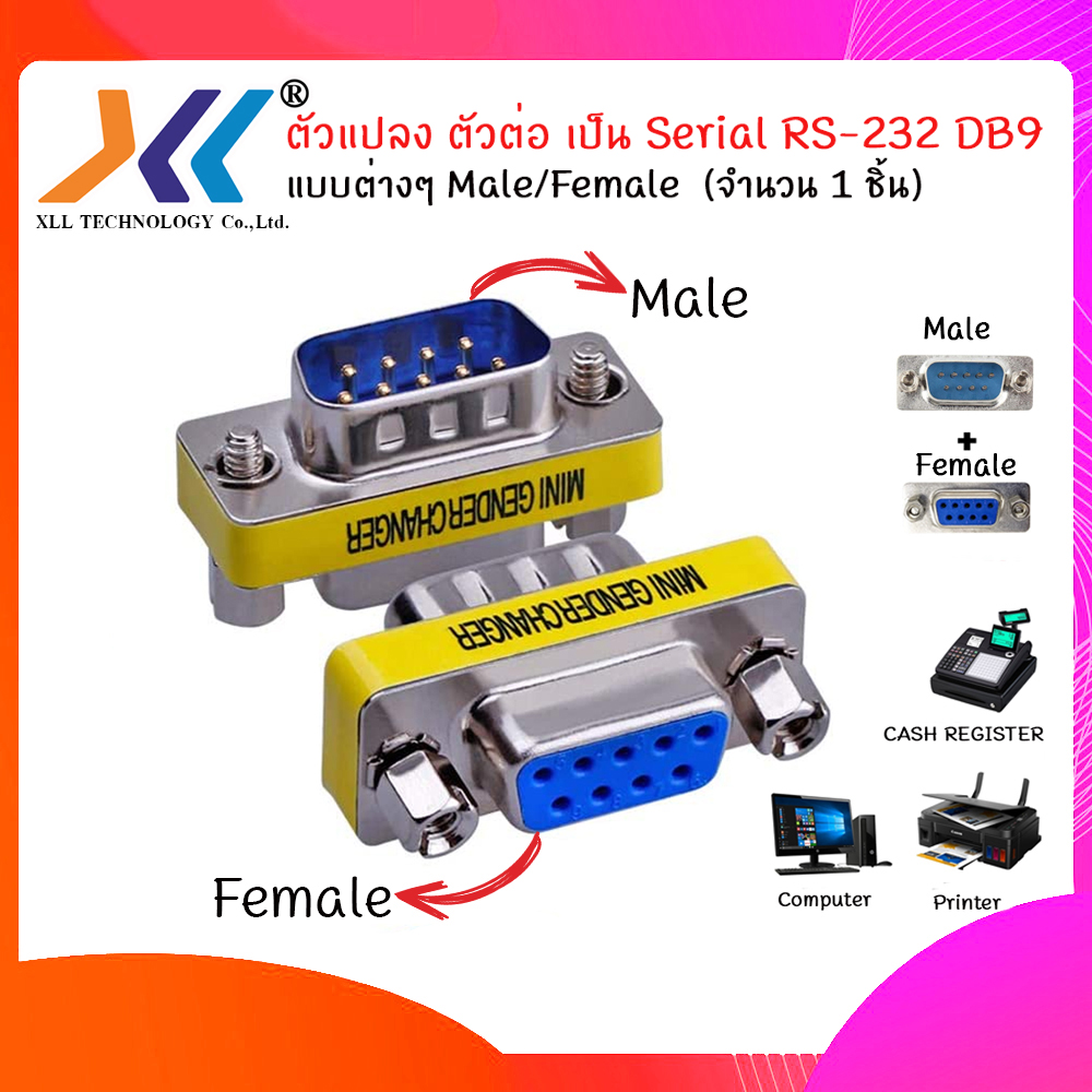 หัวแปลง Mini Gender Changer Copler 9 pin แบบต่างๆ Male Female | Lazada ...
