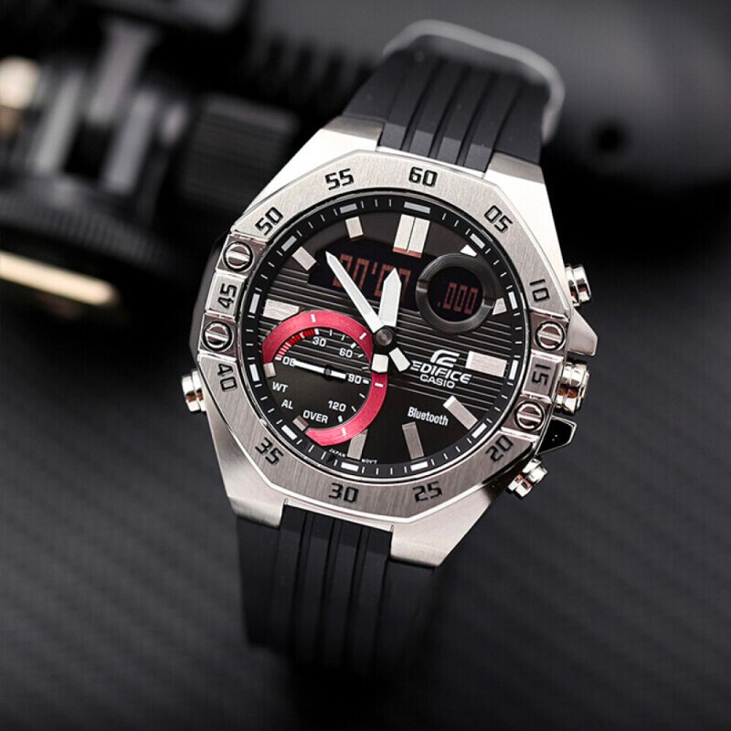 นาฬิกาข้อมือ Casio Edifice เชื่อยต่อกะสมาร์ทโฟน Bluetooth ECB-10 Series ECB-10P-1A ECB-10P-1ADR ...