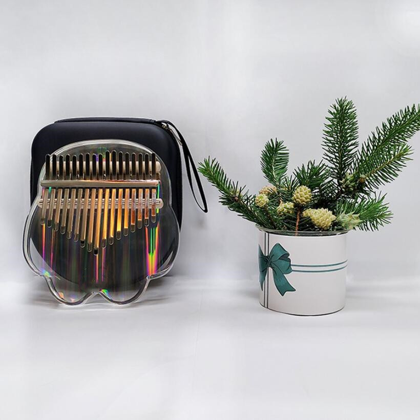 มือเคาะ Kalimba 17 Keys เปียโนนิ้วหัวแม่มืออะคริลิค 17 คีย์พร้อมจูนเนอร ...