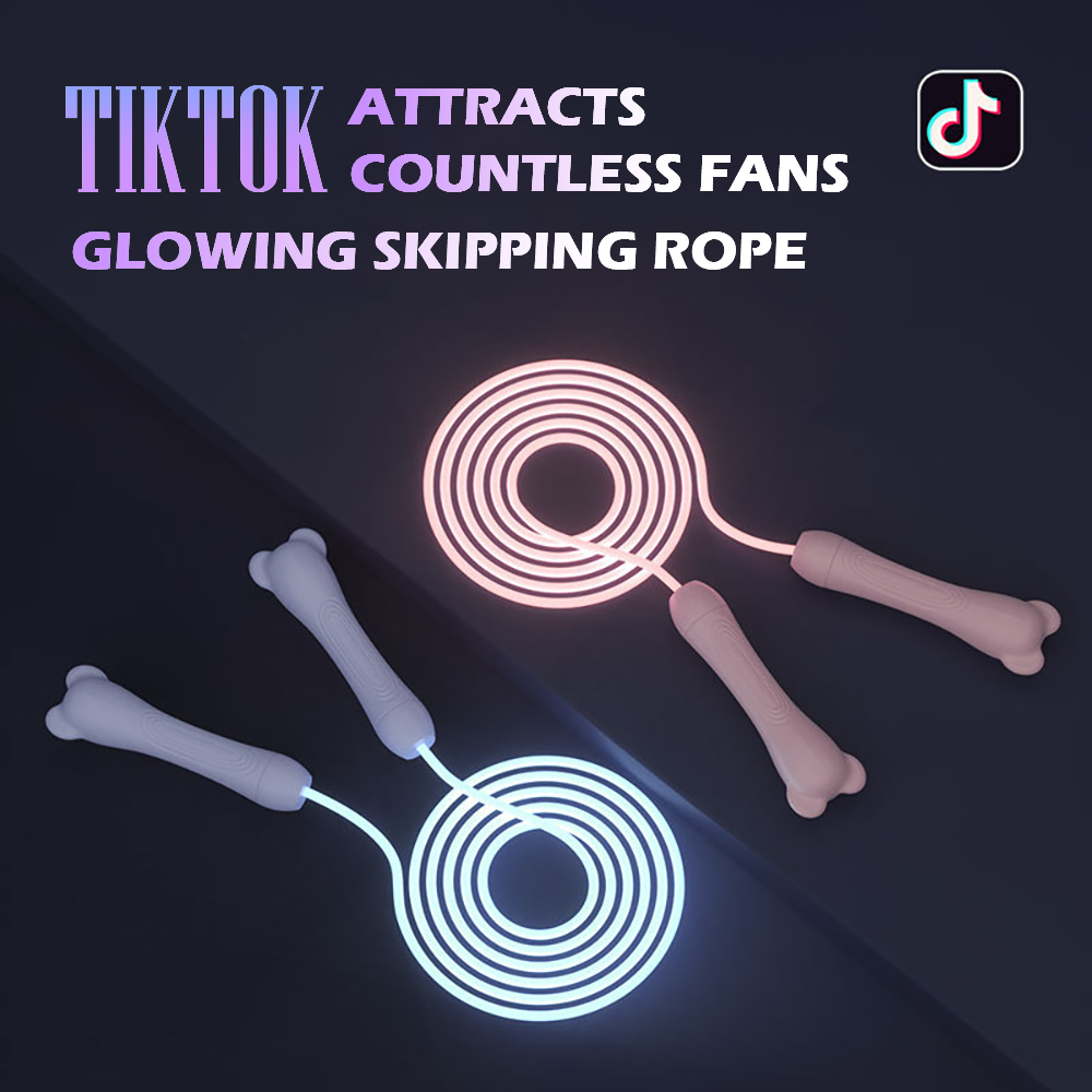 TIKTOK Same style skipping rope เชือกกระโดดเรืองแสง ฟิตเนสลดน้ำหนัก ...