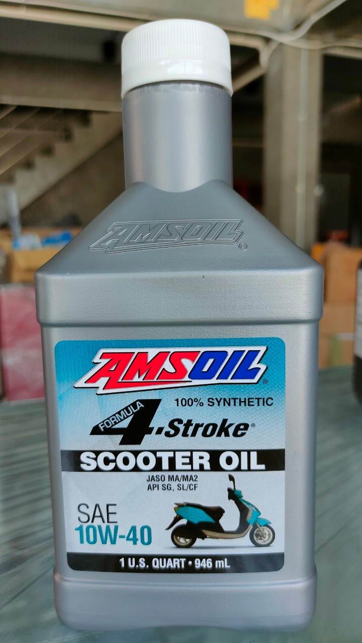 น้ำมันเครื่องสังเคราะ Amsoil Formula 4-Stroke 10W-40 Synthetic Scooter ...