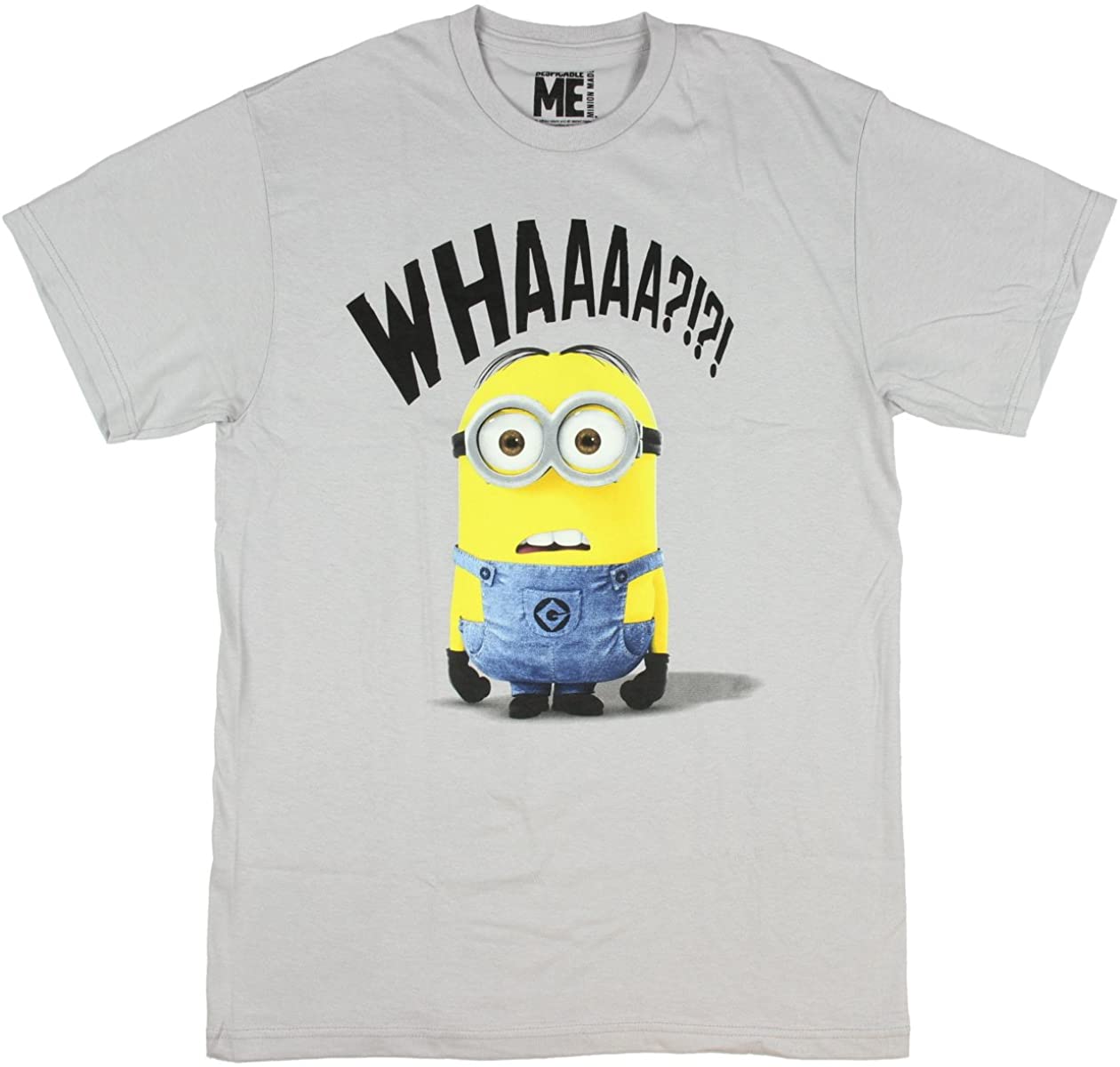 เสื้อยืดผู้ชาย Despicable Me Minion Whaaaa?!?! Licensed Graphic T-Shirt ...