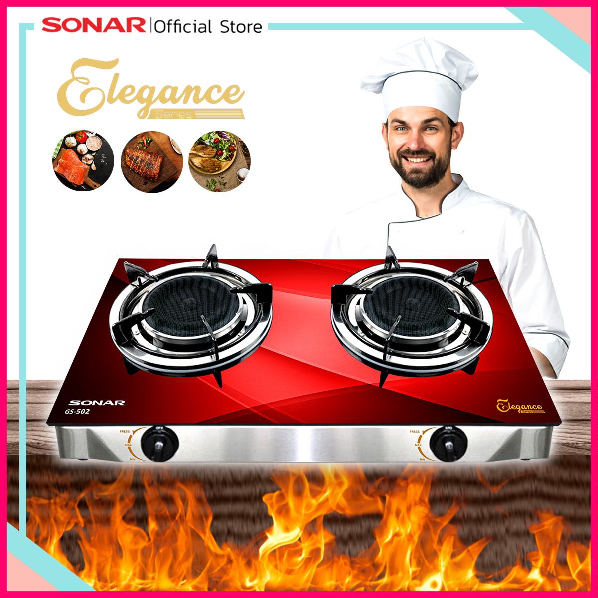 รีวิว Sonar เตาแก๊สหัวคู่ 2 หัวเตาอินฟาเรด หน้าเตากระจก รุ่น GS-502 ราคาล่าสุด