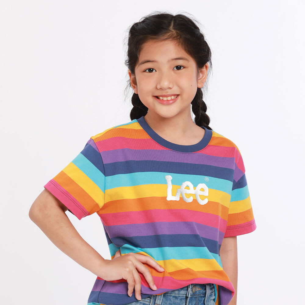 LEE KIDS เสื้อยืดแขนสั้นเด็กผู้หญิง คอลเลคชั่น Over The Rainbow ทรง ...
