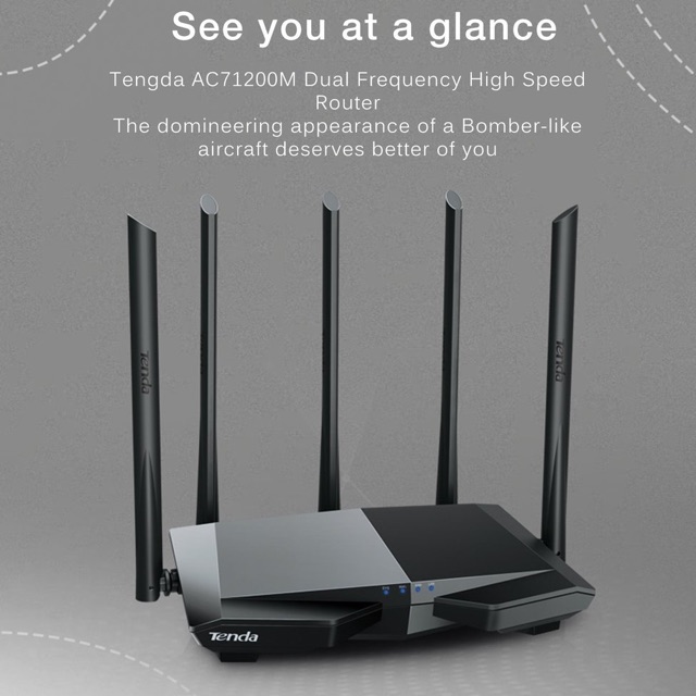 โปรโมชั่น+++ AC7 Wireless WiFi Router 1200Mbps 2.4/5.0GHz 5 Antenna ...