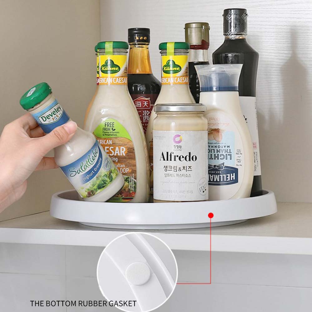 360 Rotation Non-Skid Spice Rack Pantry Cabinet Turntable with Wide ...