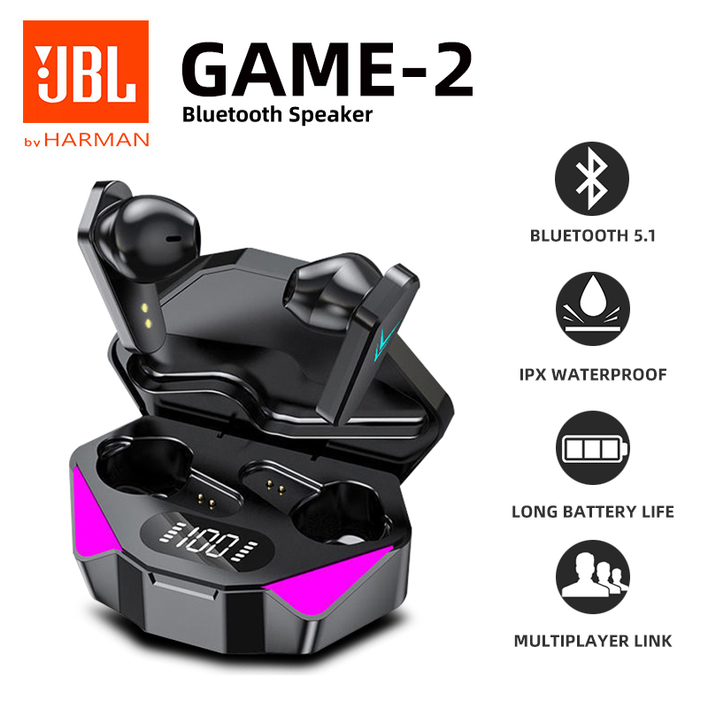 JBL_game-2 Professional gamesหูฟังบลูทูธBluetooth V5.0 Truly Wireless ...