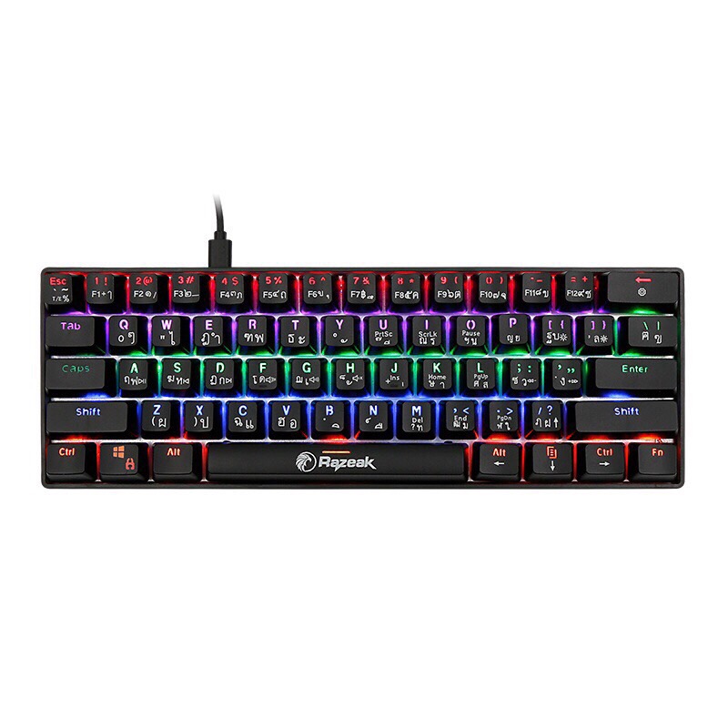 Razeak RK-X41 TKL 60% TKL Mini RGB Mechanical Gaming Keyboard แมคคานิคอ ...