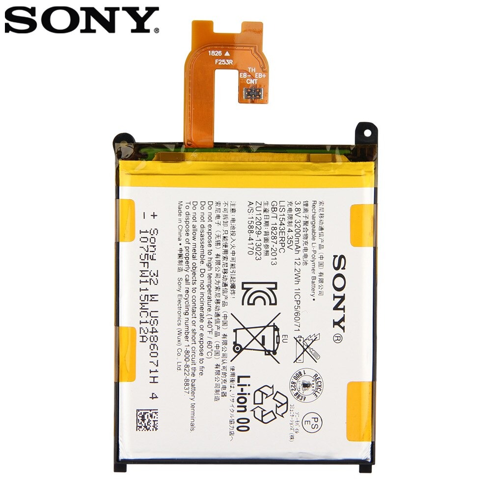 แบตเตอรี่ Sony Xperia Z2 SO-03 D6502 D6503 L50w Sirius LIS1543ERPC ของ ...