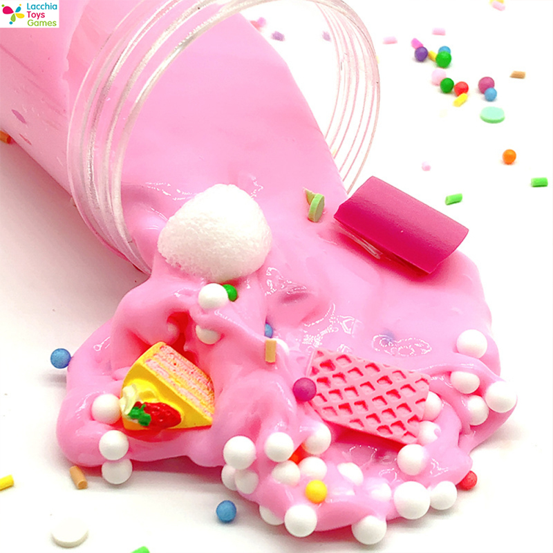 LT【ready stock】Safe Pink Slime DIY Puff Mud Soft Slime Toy Children ...