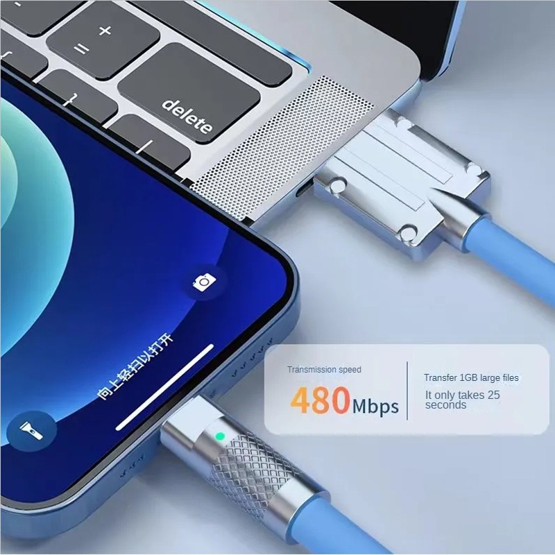 Mailesi สายชาร์จ Type C IOS Micro USB PD 120W 6A ชาร์จเร็วมาก สําหรับ ...