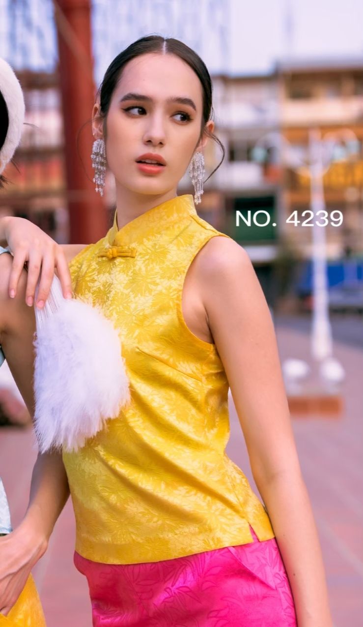 Carisa เสื้อแขนกุดตัวใน ผ้าแพรญี่ปุ่นปักลายมังกร [4239] | Lazada.co.th