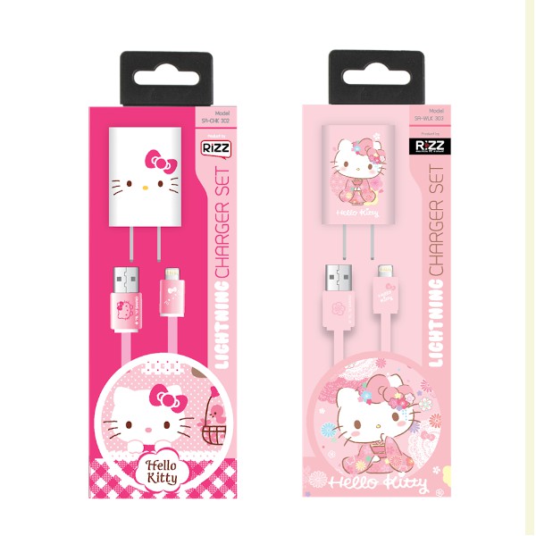 Rizz(ริซ) Hello Kitty - Lightning Charger Set ชุดชาร์จสุดคุ้มลายคิตตี้ ...