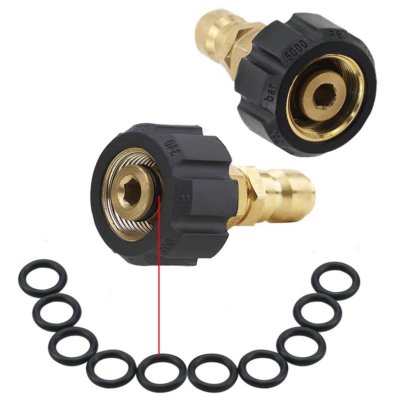 Pressure Washer Adapter Set, Quick Connector, M22 14mm Swivel To M22 Metric Fitting,M22-14 ...