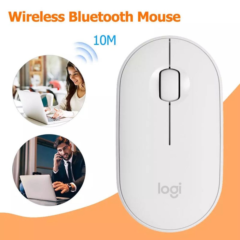 เมาส์ไร้สาย เมาส์Logitech PEBBLE Wireless Bluetooth Mouse Business ...