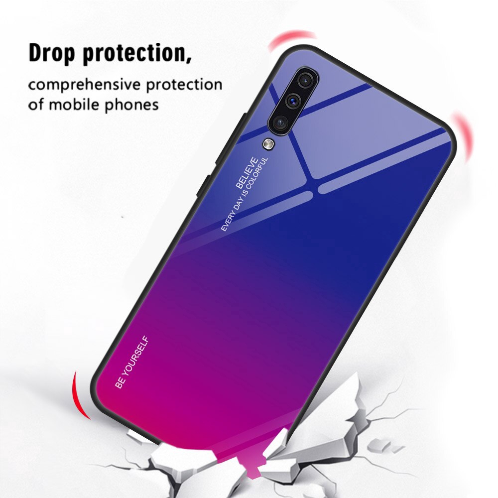 Samsung A50 Case Gradient Tempered Glass Case Samsung Galaxy A50 ...