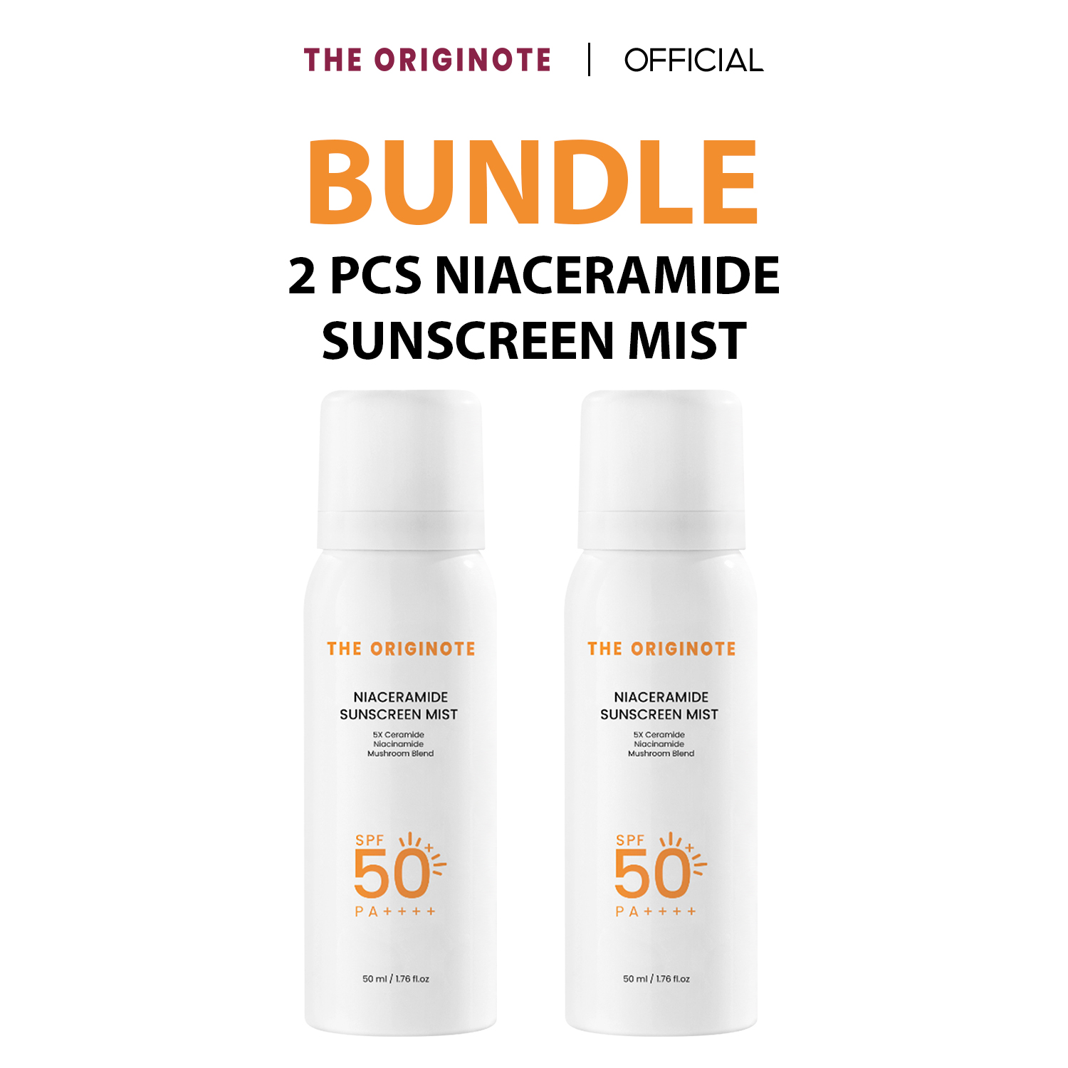 【เซ็ตคู่】สเปรย์กันแดด The Originote Sunscreen mist SPF50 PA++++ พิเศษ2 ...