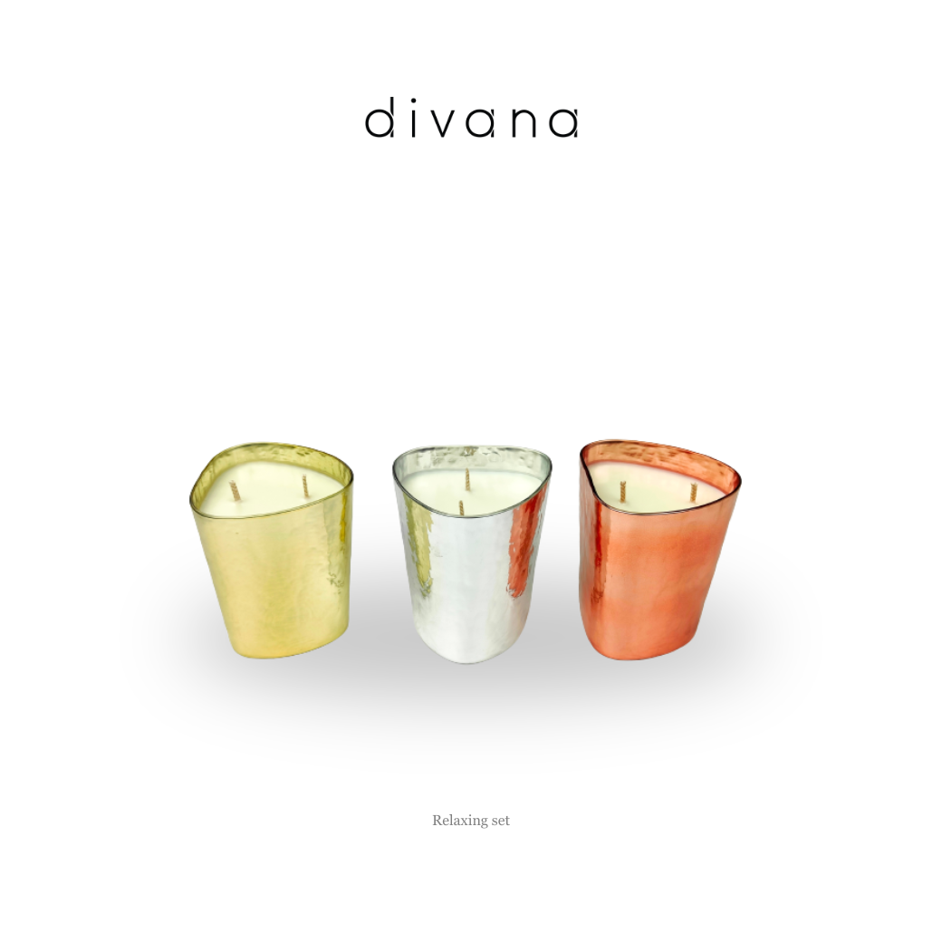 Divana : Signature Scent Aroma Candle set 15g. Relaxing set ดีวานาเทียน ...