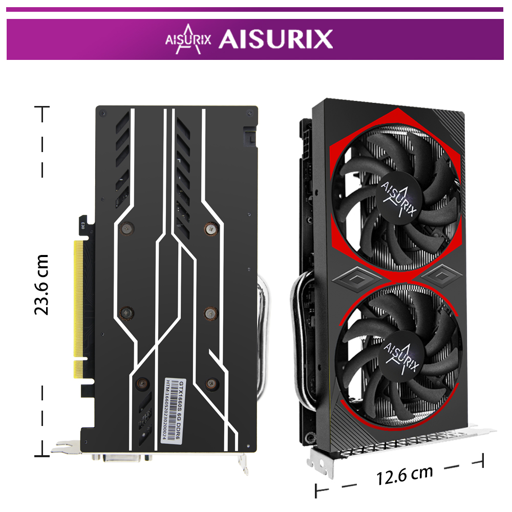 AISURIX การ์ดจอ GTX 1660 Super 6GB AMD Radeon GDDR6 การ์ดจอคอมพิวเตอร์ ...